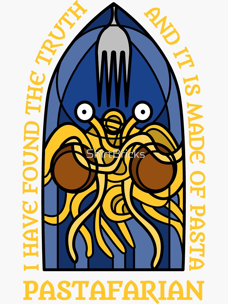 "Pastafarian" Sticker for Sale by ShirtBricks | Redbubble