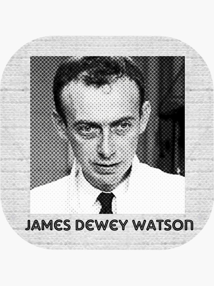 "James Dewey Watson" Sticker by korsfarer | Redbubble
