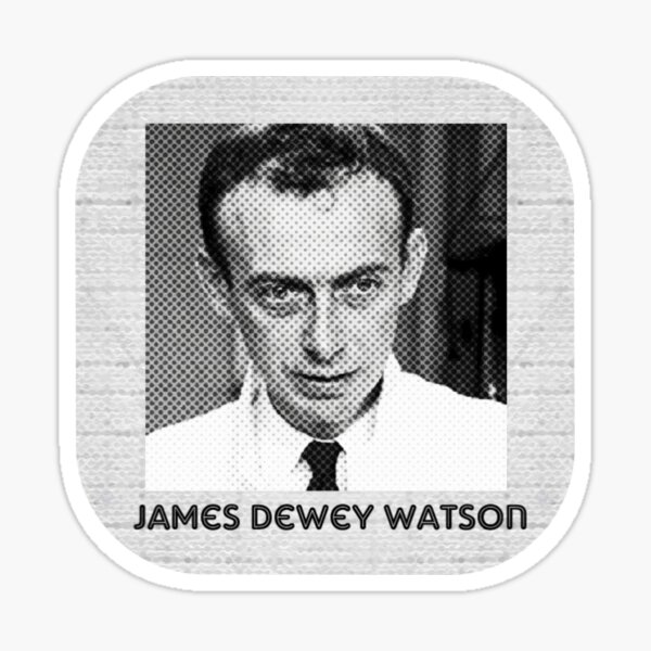 "James Dewey Watson" Sticker by korsfarer | Redbubble