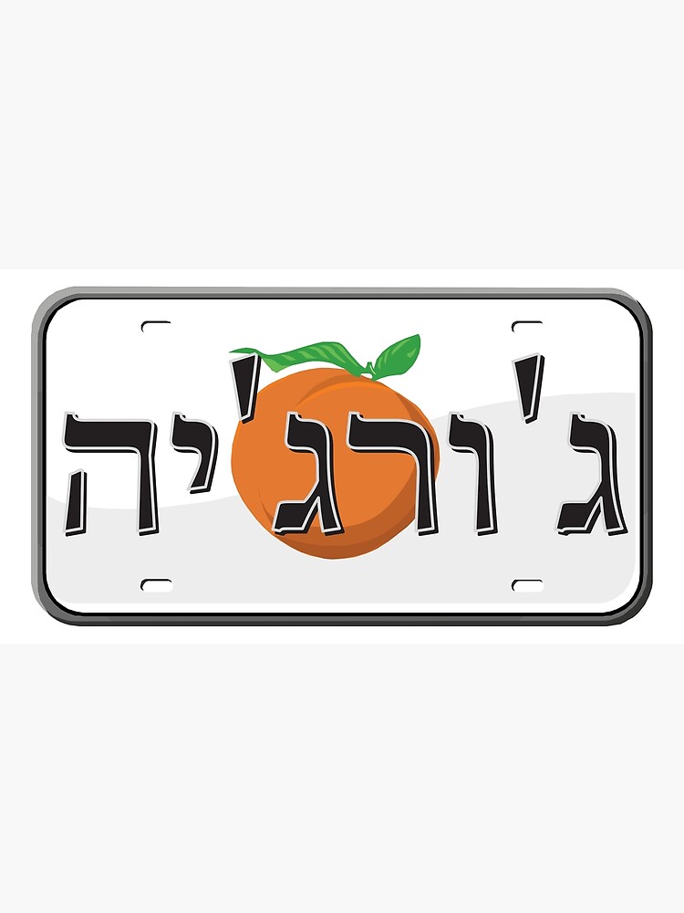 "Georgia State License Plate in Hebrew" Poster for Sale by EastEndPark ...