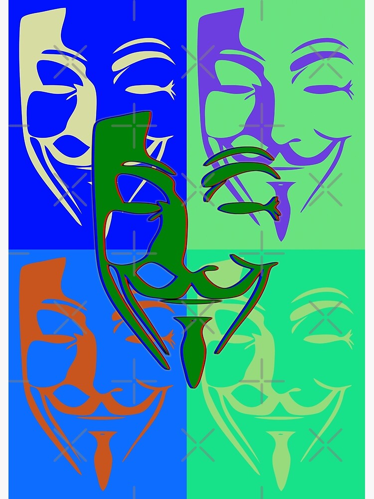 "5 Fawkes Pop Art" Poster by Exilant | Redbubble