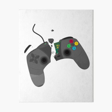 "Broken Controller Video Game Rage" Art Board Print for Sale by ...