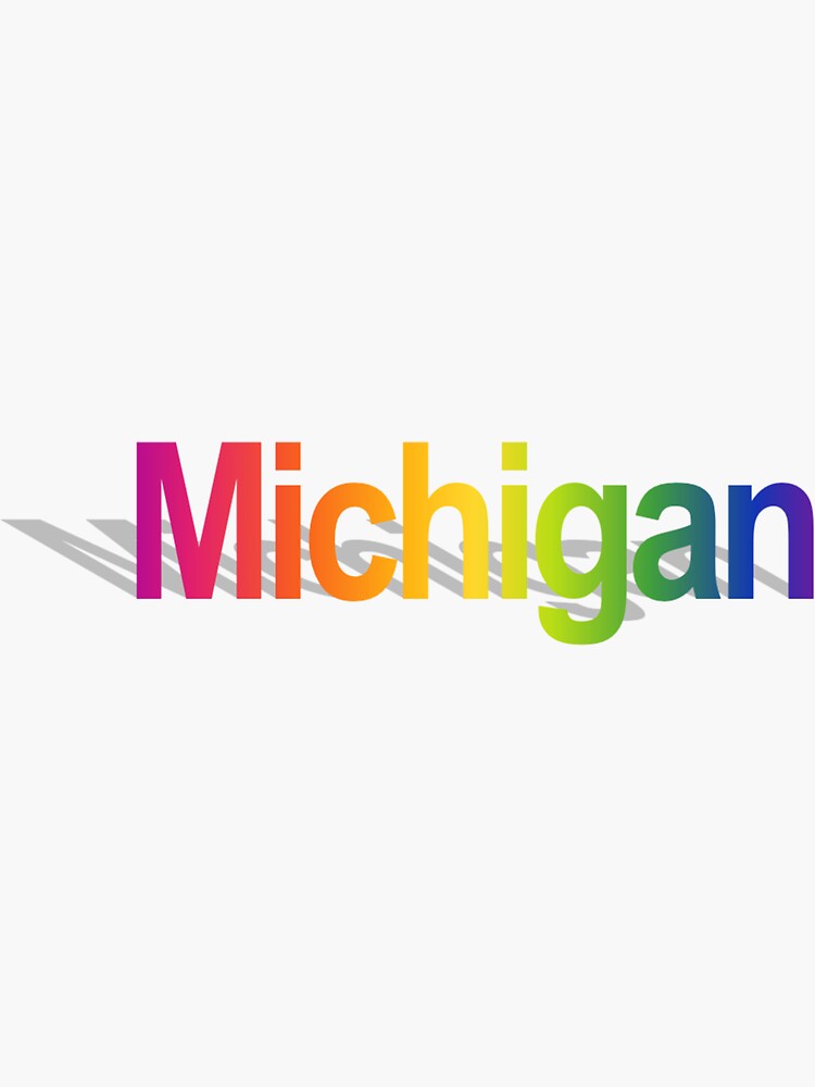 "Michigan Rainbow" Sticker by bdawg2468 | Redbubble