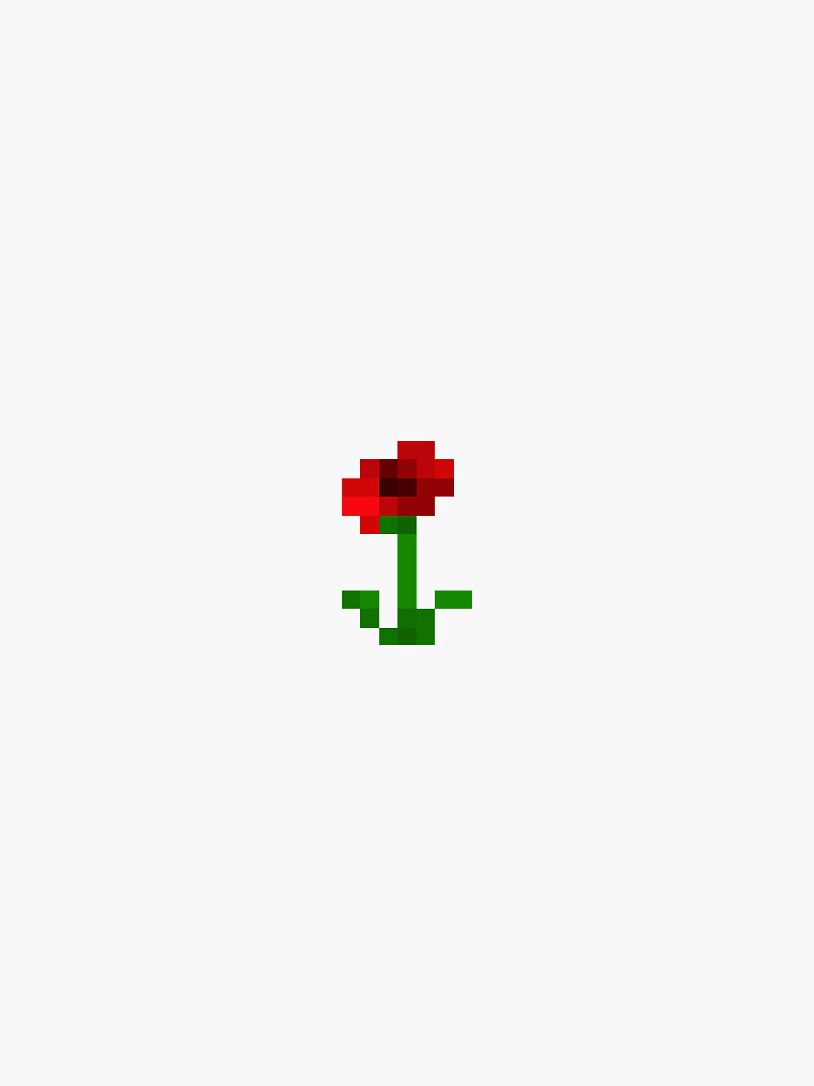 "Minecraft Poppy Flower" Sticker by mre716 | Redbubble