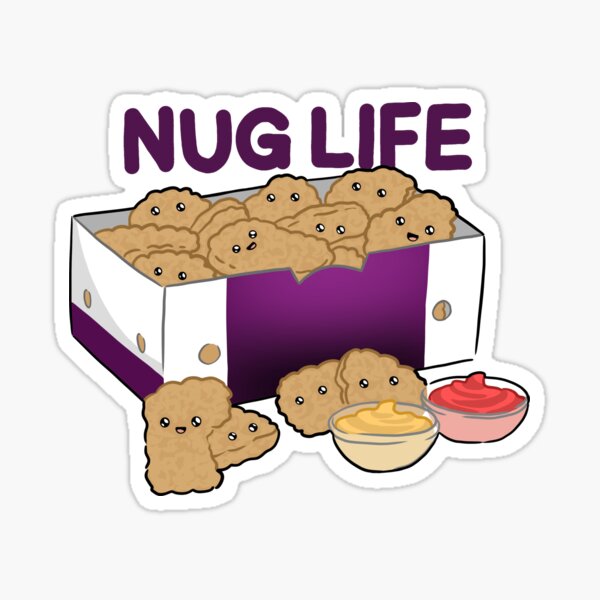 "Happy Food - Nug Life" Sticker for Sale by NickSquiggles | Redbubble