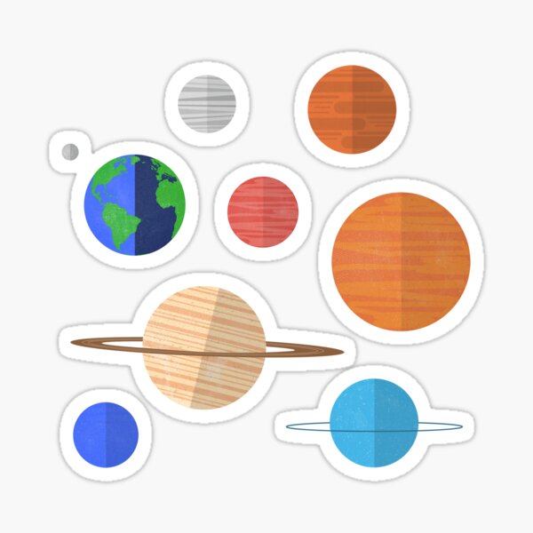 "Mini Solar Sytem" Sticker for Sale by Marissa Dudek | Redbubble