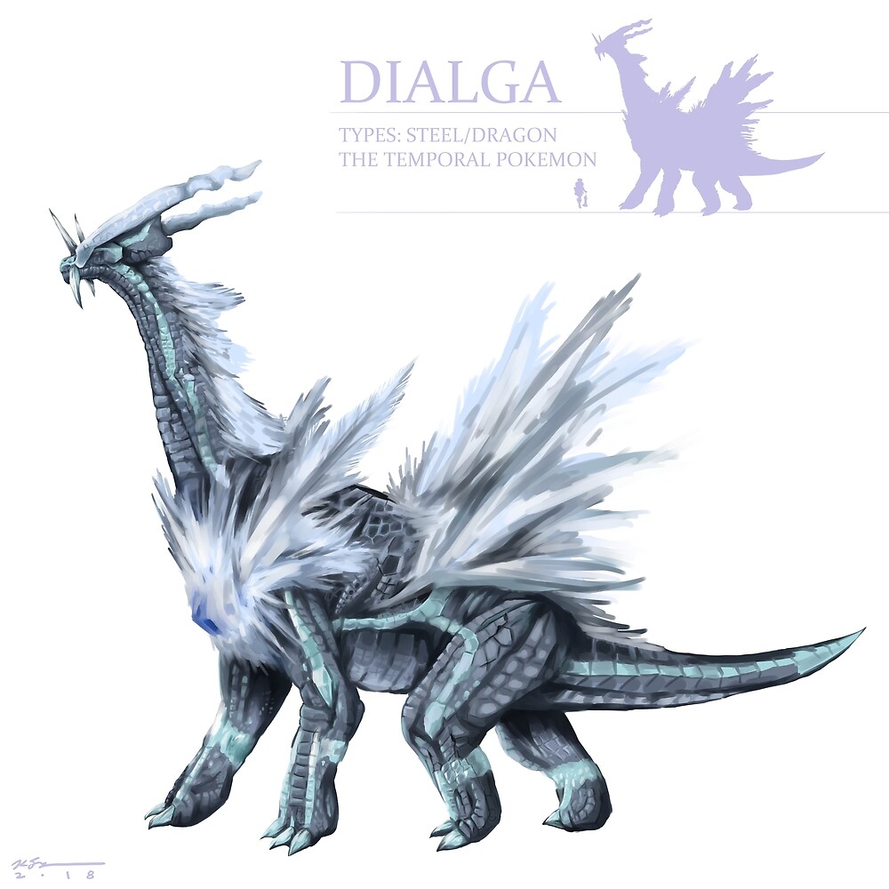 "Realistic Dialga" by Bowl-Of-Doodles | Redbubble