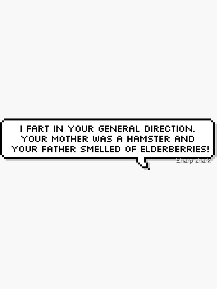 "Monty Python and the Holy Grail" Sticker for Sale by Sharp-shark ...