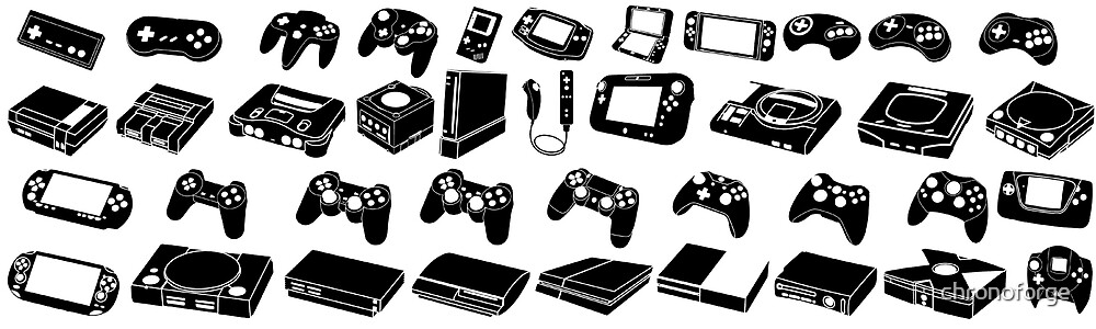 "Console and Controller Collage" by Bryan Buel | Redbubble