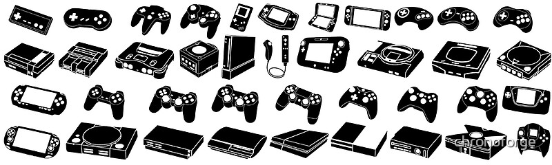 "Console and Controller Collage" by Bryan Buel | Redbubble