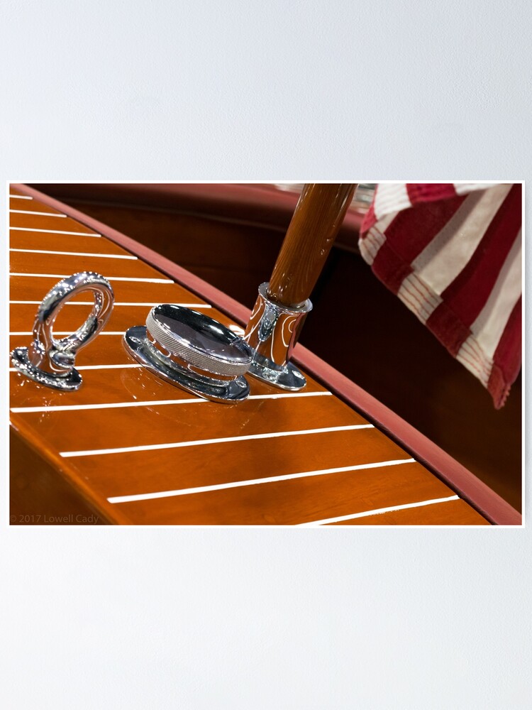 "Classic wooden speed boat" Poster for Sale by Lowtech | Redbubble