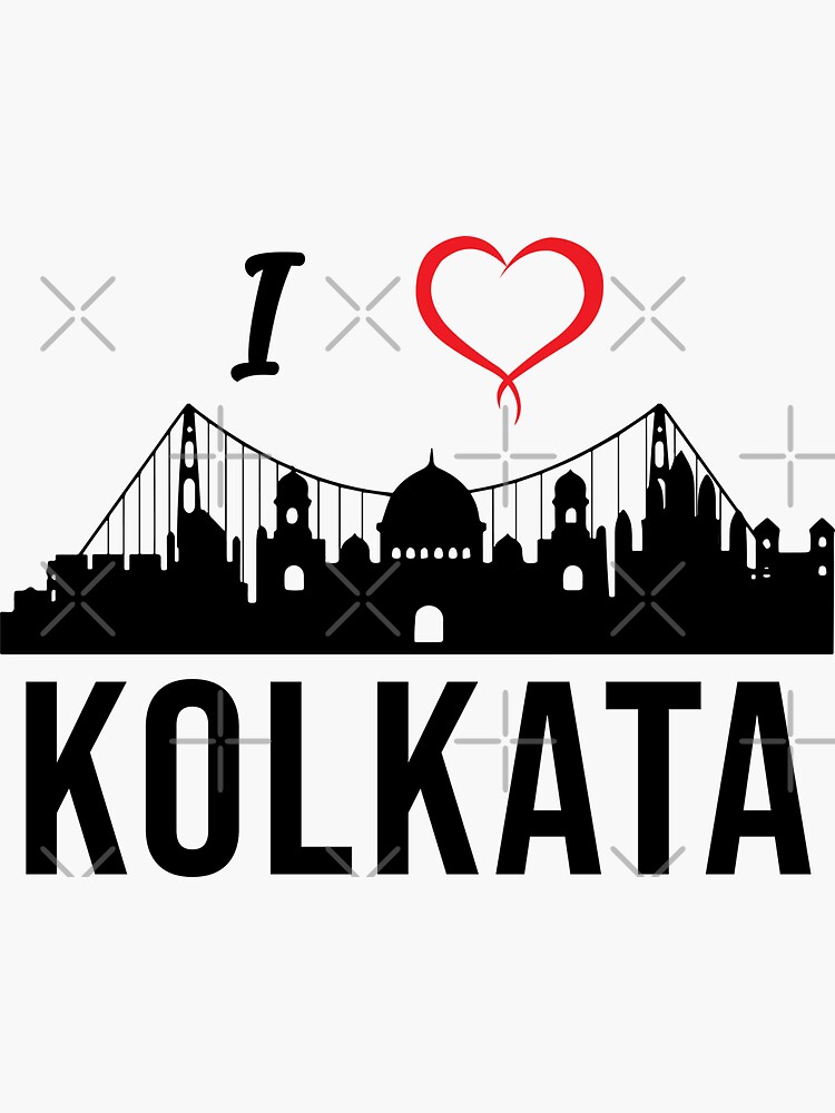 "I love Kolkata West Bengal India" Sticker by alltheprints | Redbubble