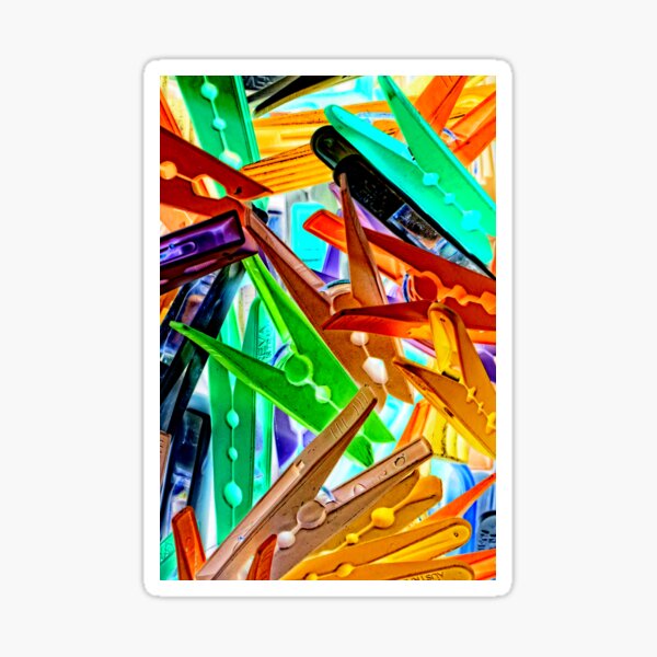"plastic peg art" Sticker for Sale by evolutionx | Redbubble
