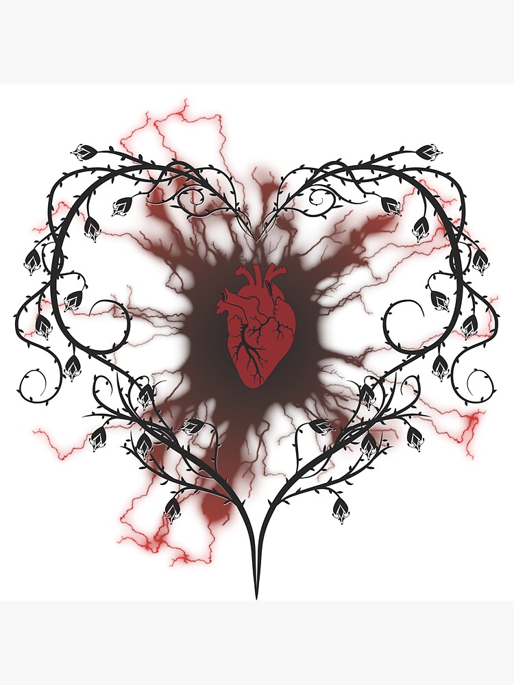 "Gothic Valentine Heart" Sticker for Sale by hywidner | Redbubble