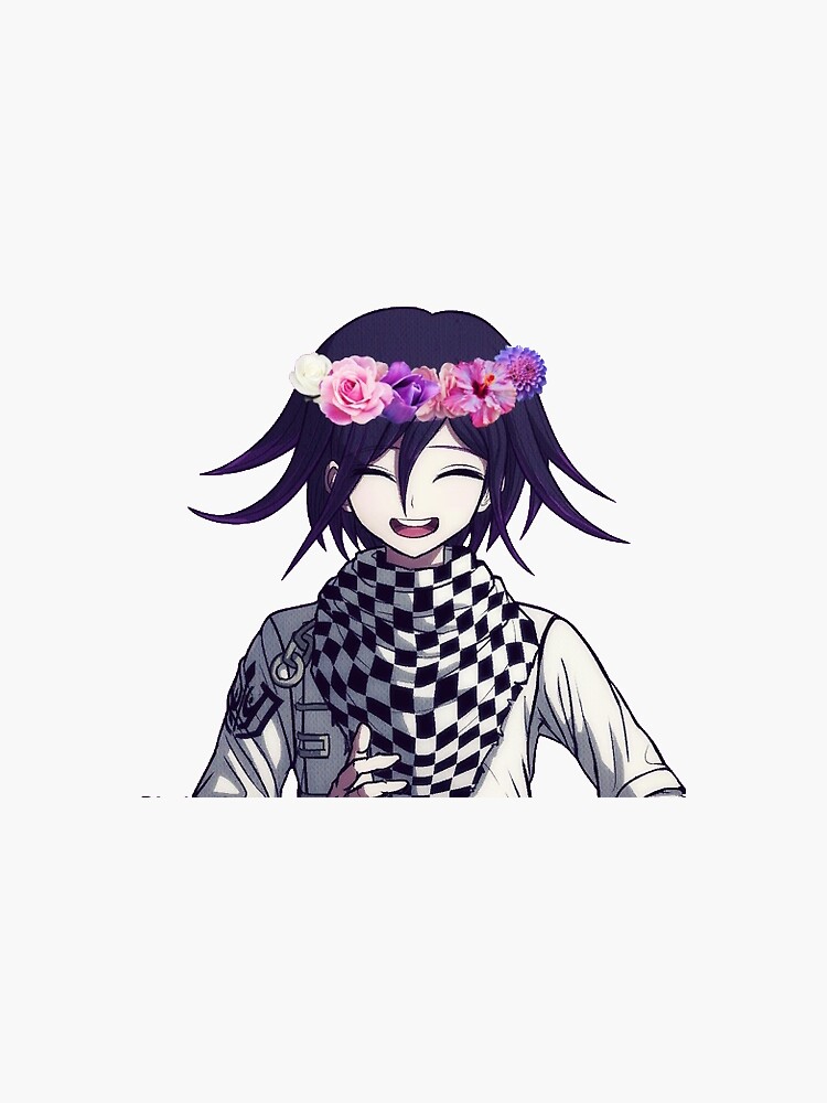 "Kokichi Ouma flower crown sticker" Sticker for Sale by sstrwbxrry ...