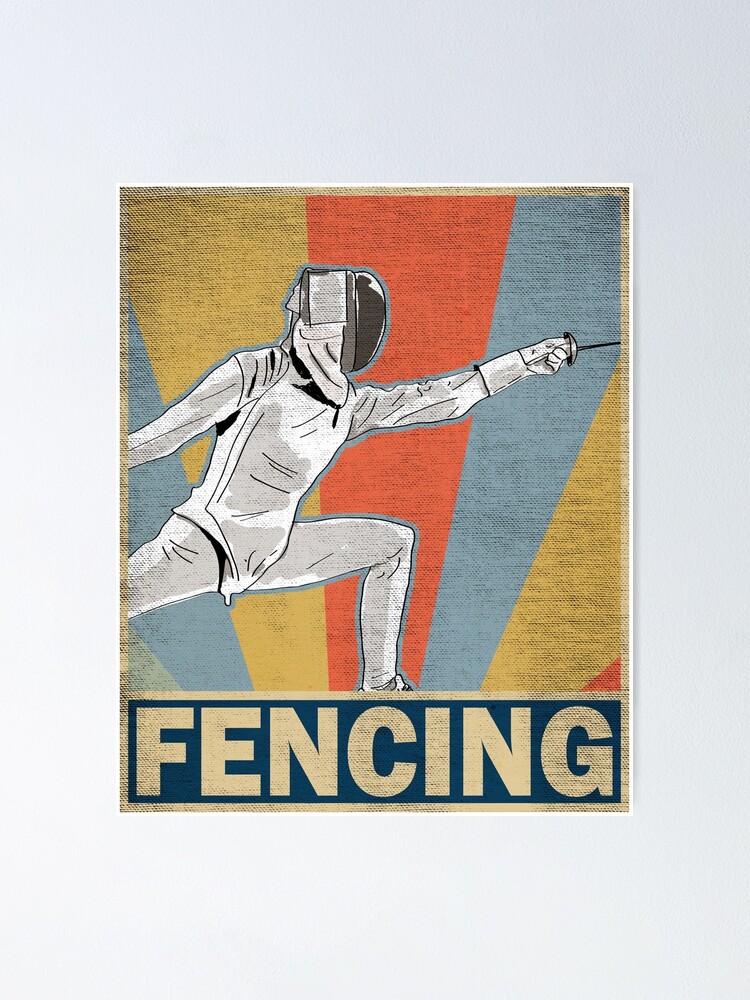"Retro vintage fencing" Poster for Sale by Ventein | Redbubble