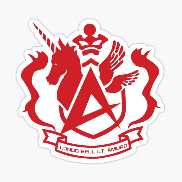 "amuro ray logo" Sticker for Sale by mikejumbojet | Redbubble