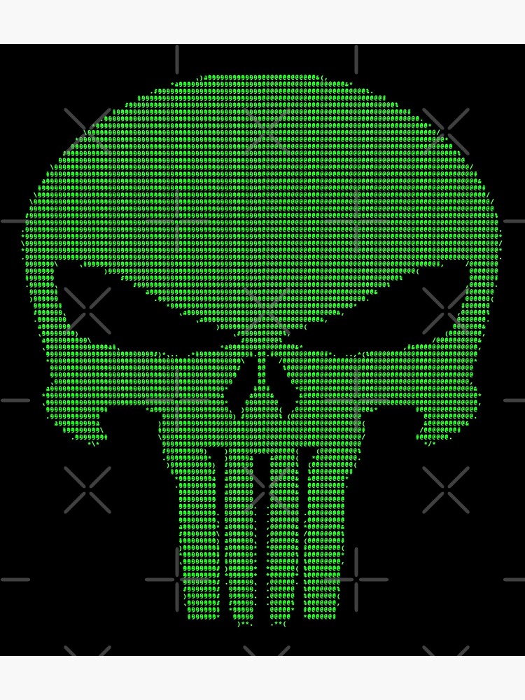 "Skull of death in ASCII Code" Art Print for Sale by fabiodainese ...