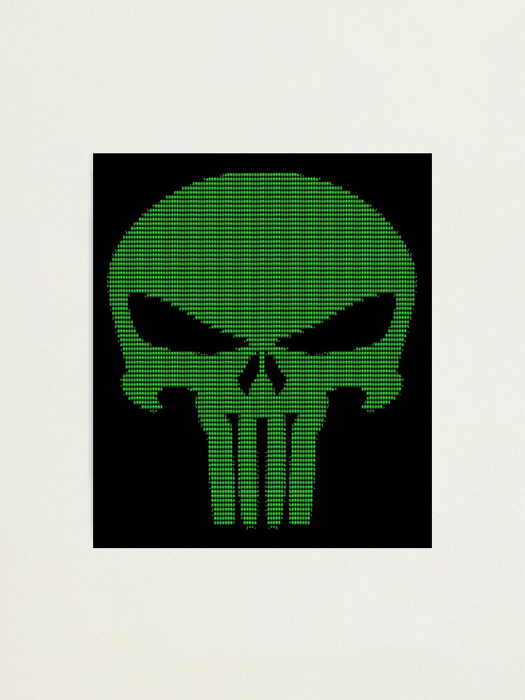 "Skull of death in ASCII Code" Photographic Print by fabiodainese ...