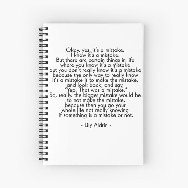 "Mistake" Spiral Notebook for Sale by angie2810 | Redbubble