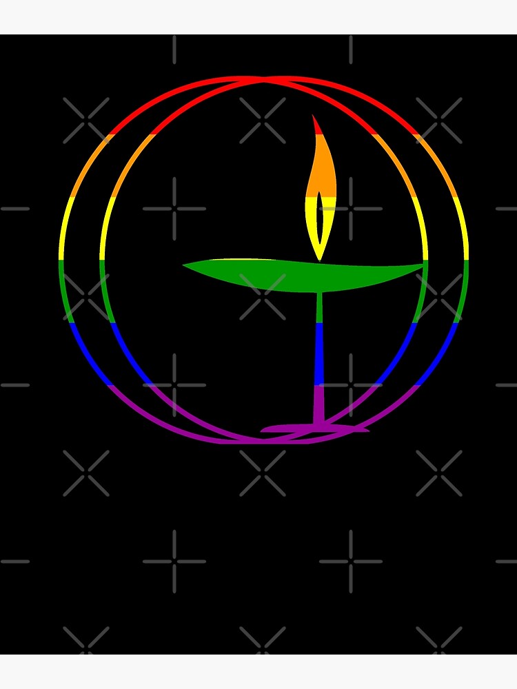 "Unitarian Universalist Flaming Chalice Gay Pride Rainbow Flag ...