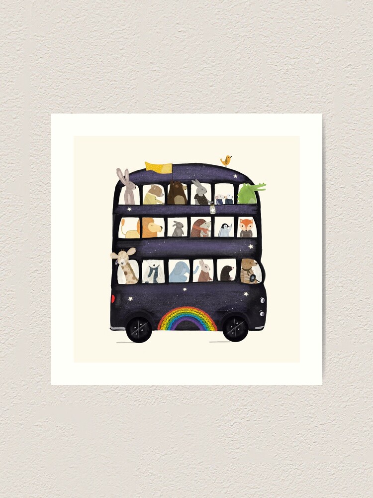 "the rainbow bus" Art Print by bri-b | Redbubble