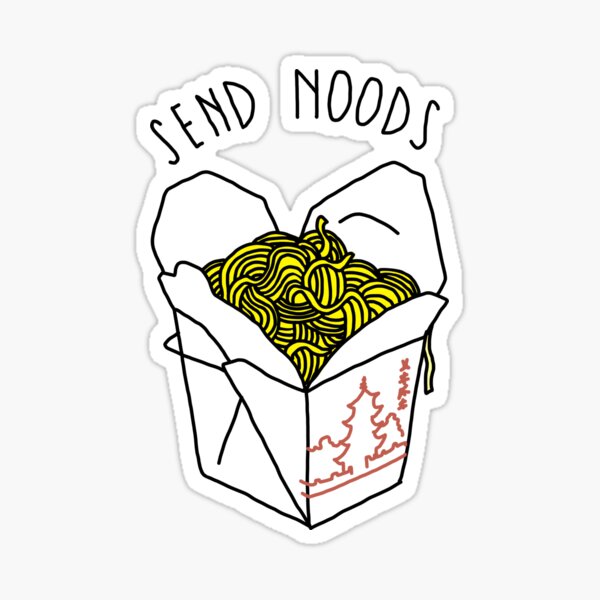 "Send Noods" Sticker for Sale by DidemOdemis | Redbubble