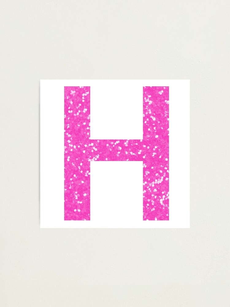 "PINK Glitter H PINK Glitter" Photographic Print for Sale by Pascally ...