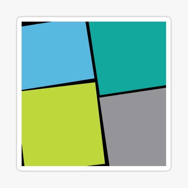 "Four Squares 2" Sticker for Sale by MissDewi | Redbubble