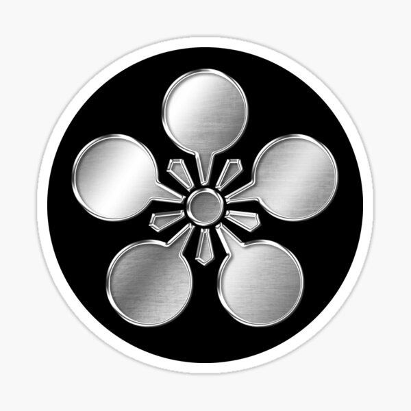 "Maeda Clan Kamon Silver Chrome" Sticker for Sale by Takeda-art | Redbubble