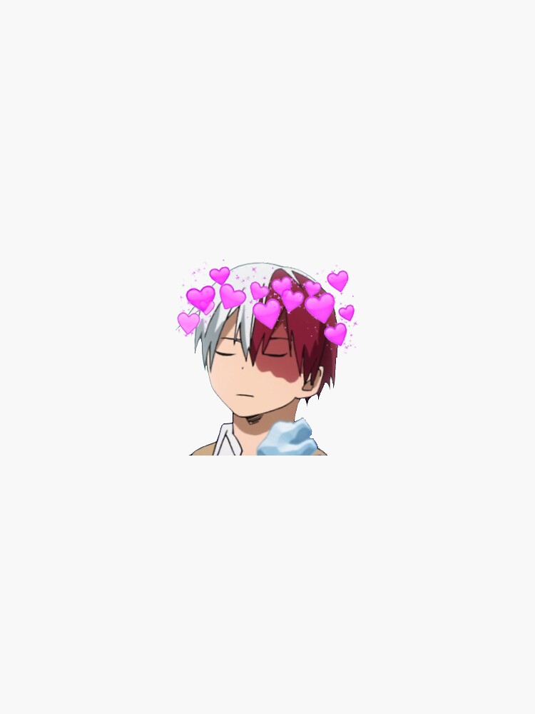 Pegatina «Todoroki Heart Emoji Crown- My Hero Academia» de ngeagle ...