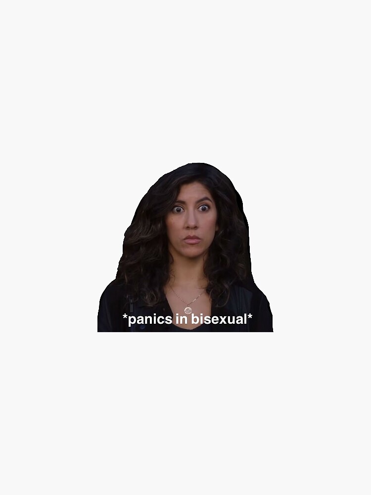 "b99 rosa diaz panics in bisexual" Sticker for Sale by calamity02 ...