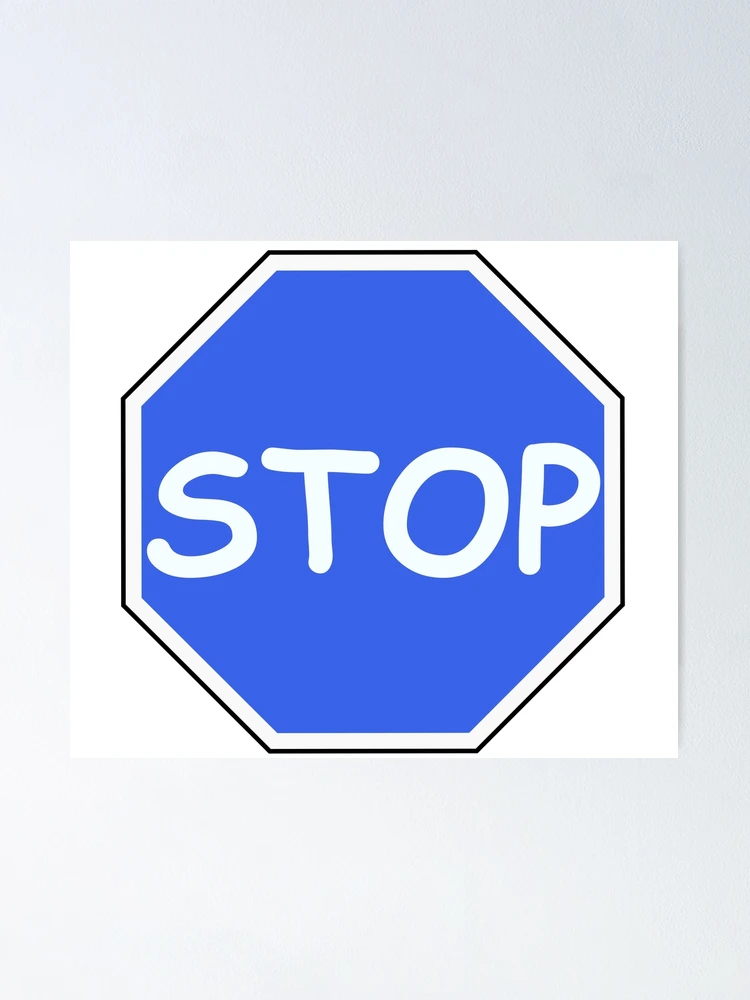 Blue Stop Sign Logo