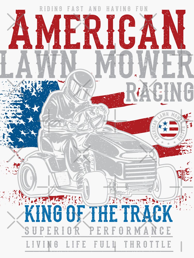 "American Lawn Mower Racing" Sticker by offroadstyles | Redbubble