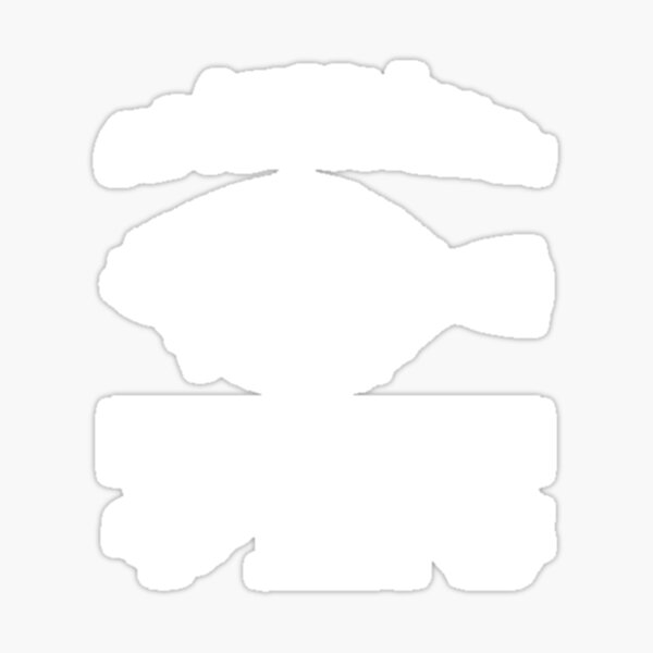 "Old school fluken ground and pound fluke fishing white" Sticker by ...