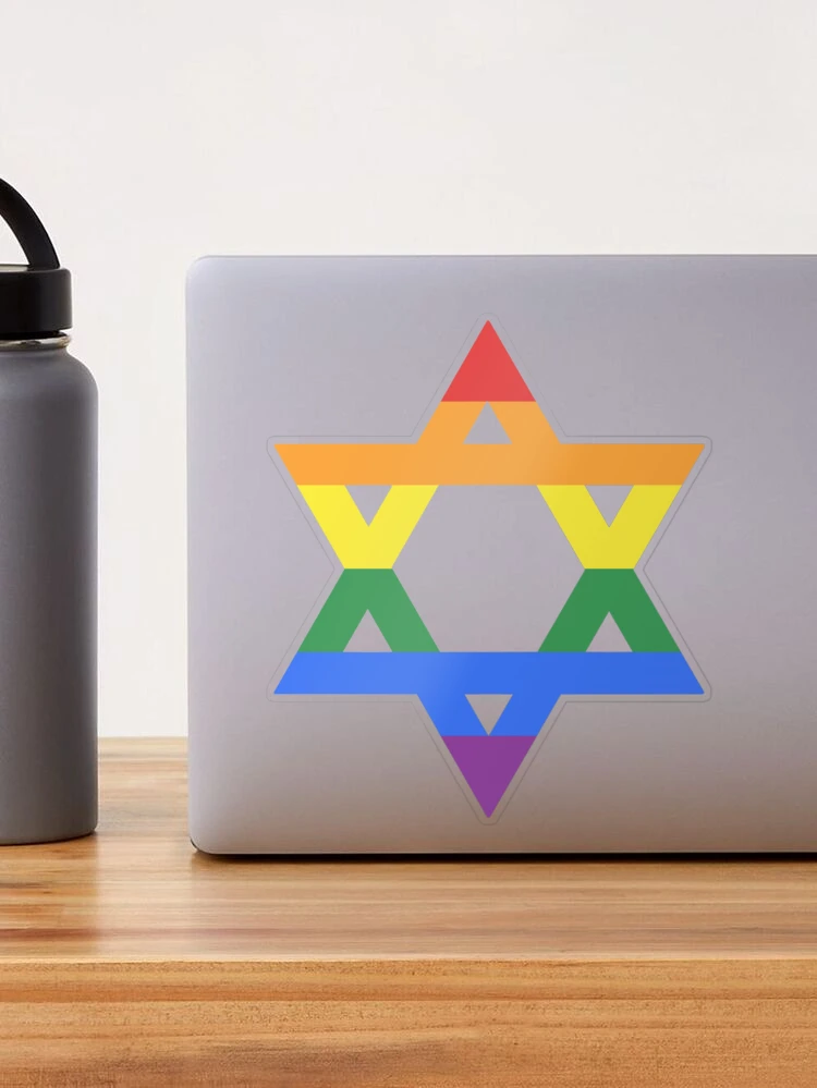 Rainbow Star Of David Stickers Redbubble