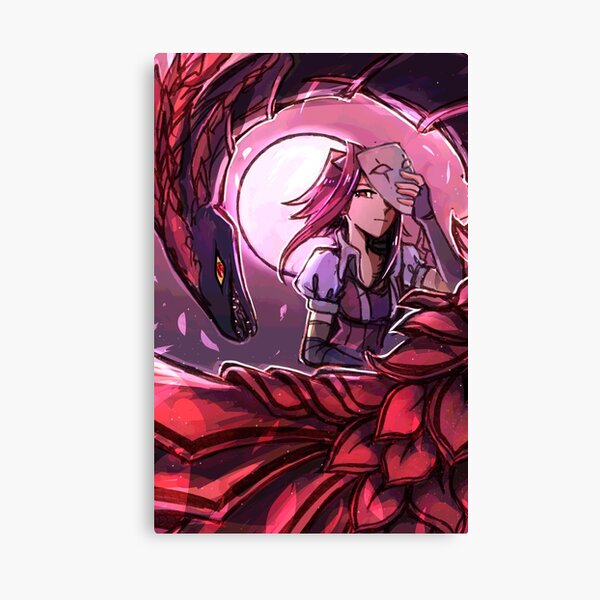 "aki izayoi black rose dragon" Canvas Print by kurapixels | Redbubble