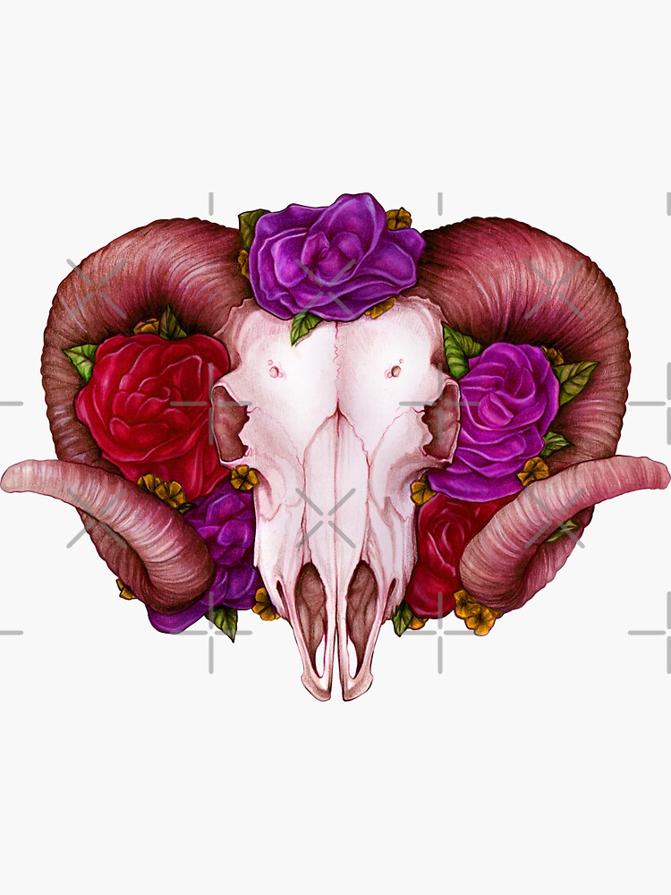 "Ram Skull" Sticker for Sale by edemoss | Redbubble
