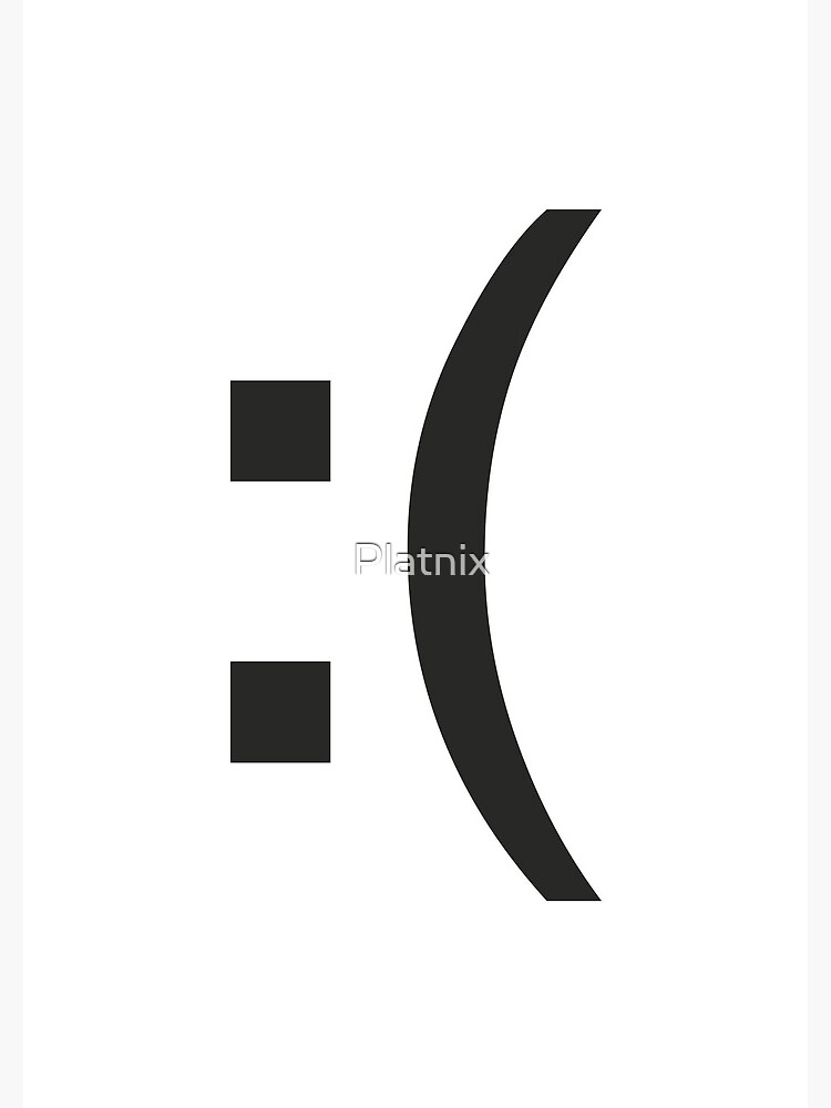 "sad face :( - Text Emoticon/Emoji" Spiral Notebook by Platnix | Redbubble