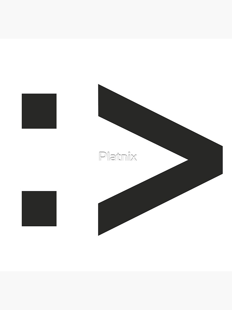 "Smirk Happy Face - Text Emoticon/Emoji Face" Art Print by Platnix ...