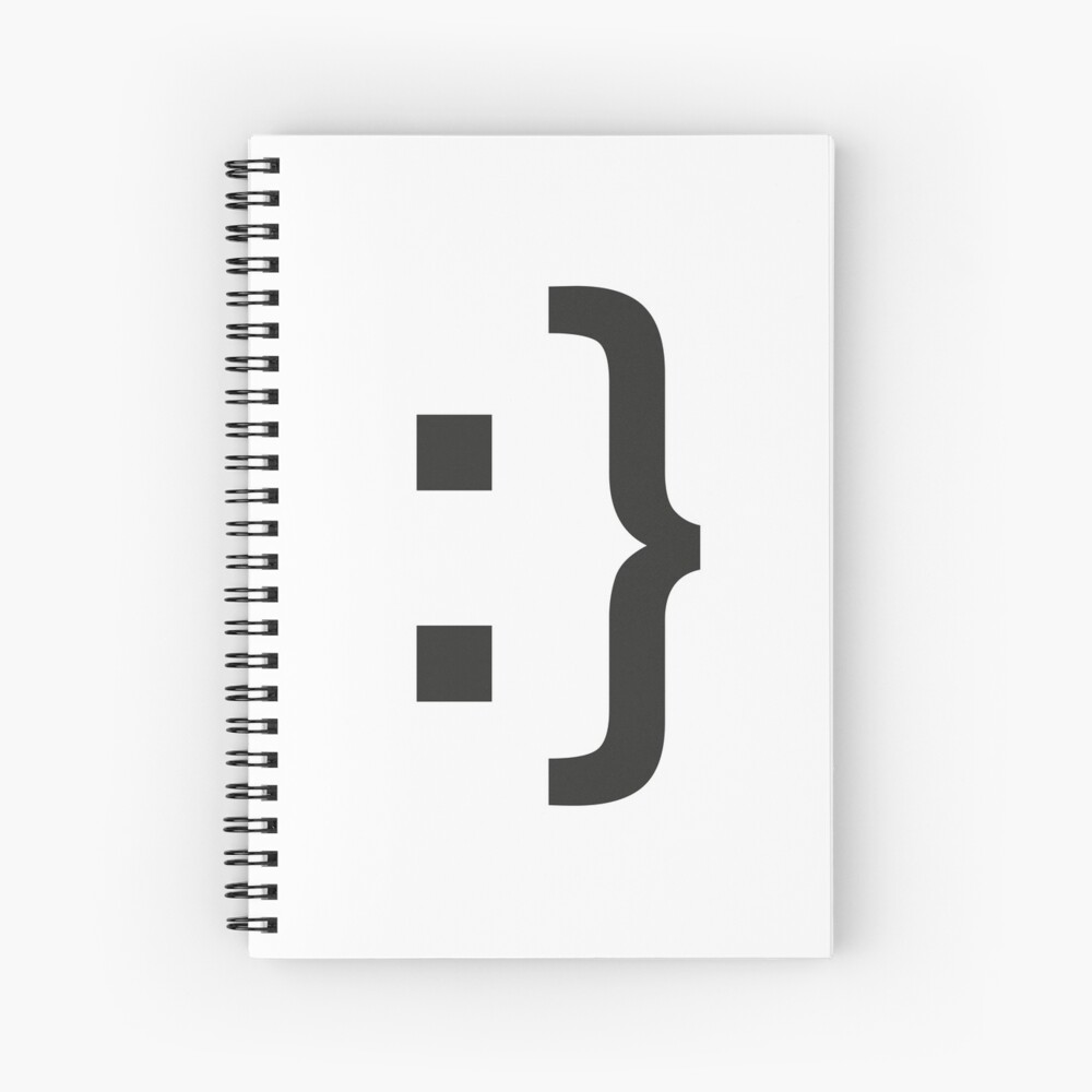 "Smug Happy Face - Text Emoticon/Emoji" Spiral Notebook by Platnix ...