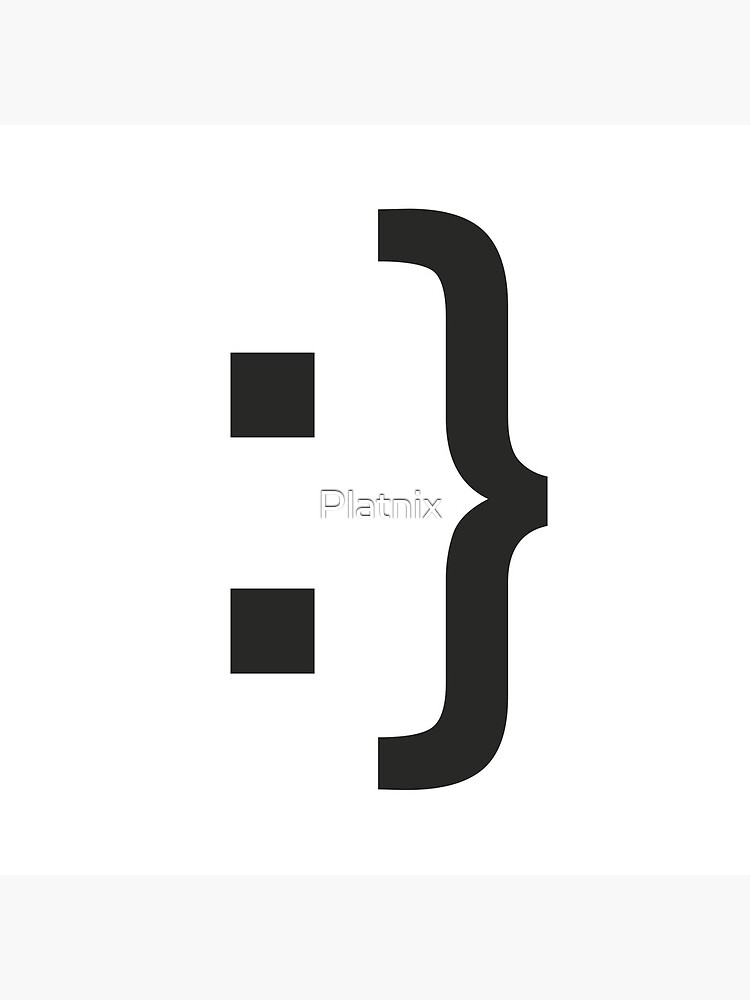 "Smug Happy Face - Text Emoticon/Emoji" Art Print by Platnix | Redbubble