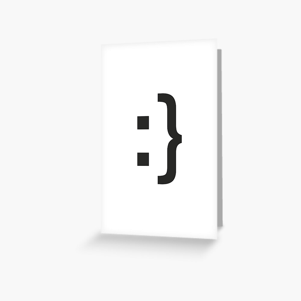 "Smug Happy Face - Text Emoticon/Emoji" Greeting Card by Platnix ...