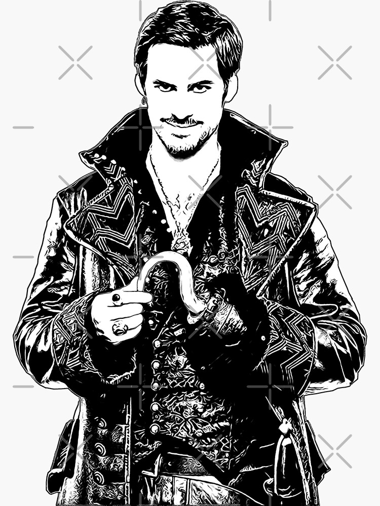"Captain Hook " Sticker for Sale by krischelle | Redbubble