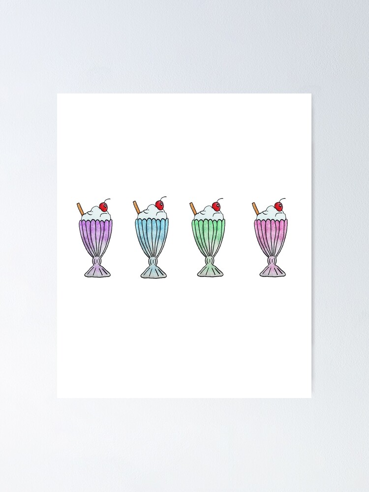 "Milkshake Doodles" Poster by SharkaSplat | Redbubble