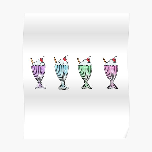"Milkshake Doodles" Poster by SharkaSplat | Redbubble
