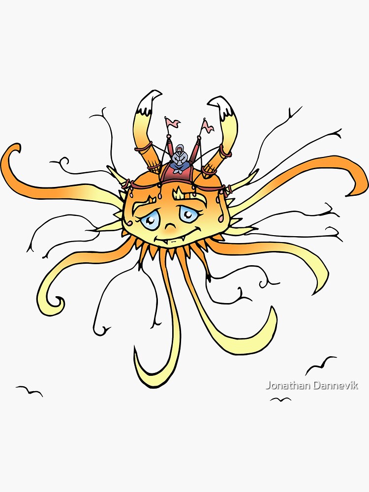 "Sun God Rider" Sticker for Sale by jdannevik | Redbubble