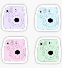 Blue Polaroid Stickers | Redbubble