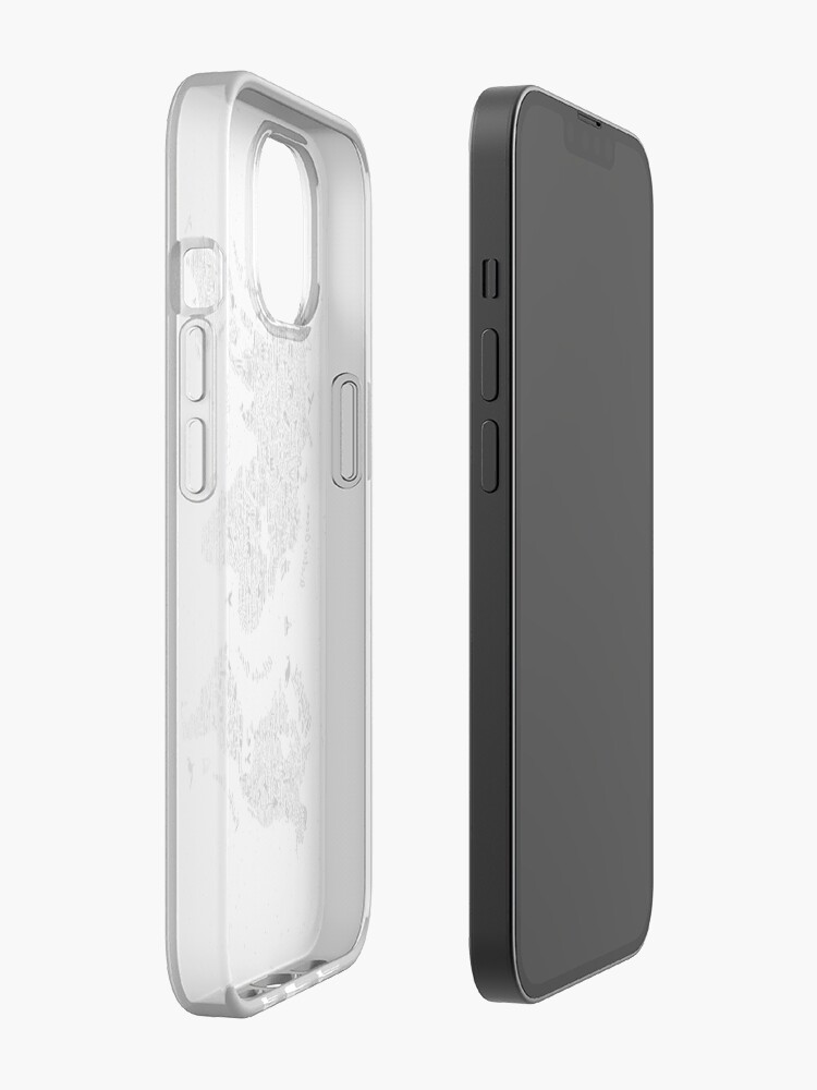Funda de iPhone « Este diseño forma masas de tierra utilizando palabras ...