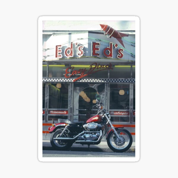 "Outside Ed's" Sticker by RollieB | Redbubble